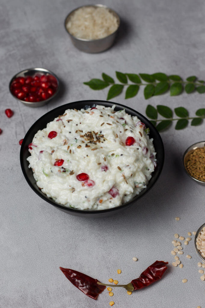 Curd Rice Recipe - Authentic South Indian Style - Indian Vegetarian ...