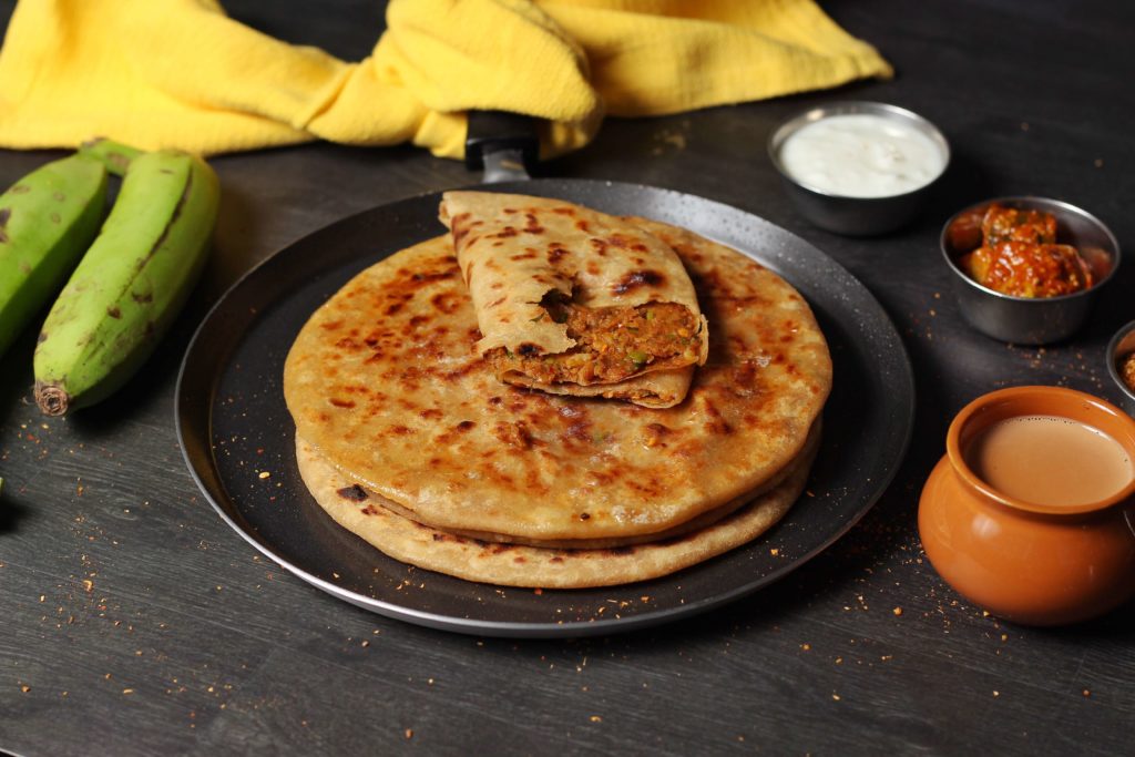 Kachhe Kele Ke Paranthe - Raw Banana Paratha - Indian Vegetarian ...