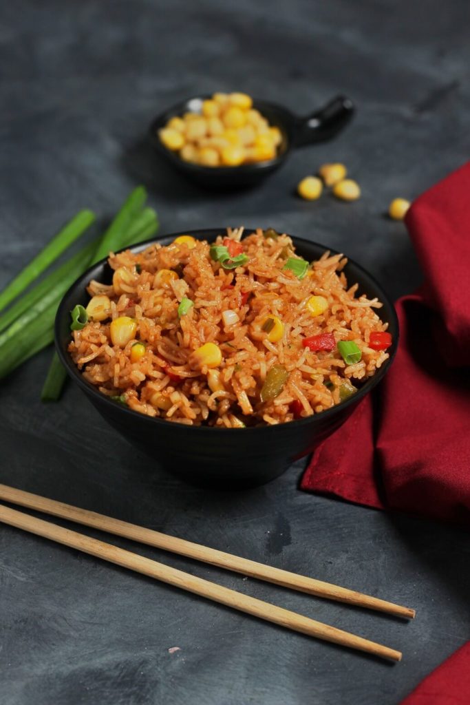 Sweet Corn Fried Rice Recipe - Indian Vegetarian Recipes By Siddhi ...