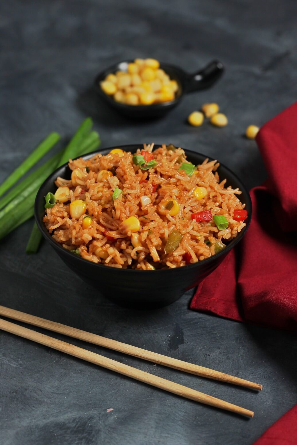 Sweet Corn Fried Rice Recipe - Indian Vegetarian Recipes By Siddhi ...